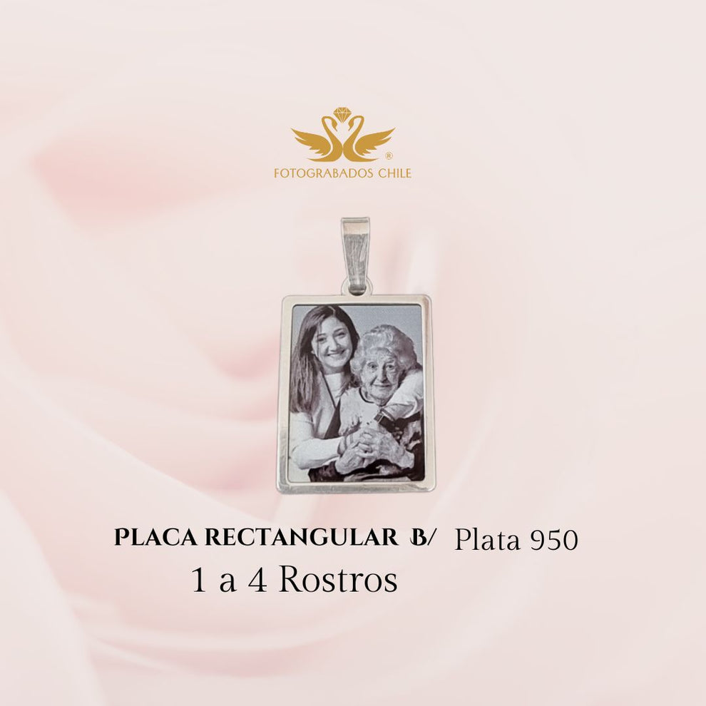 Placa rectangular B/N 1 A 4 Rostros – Fotograbados chile